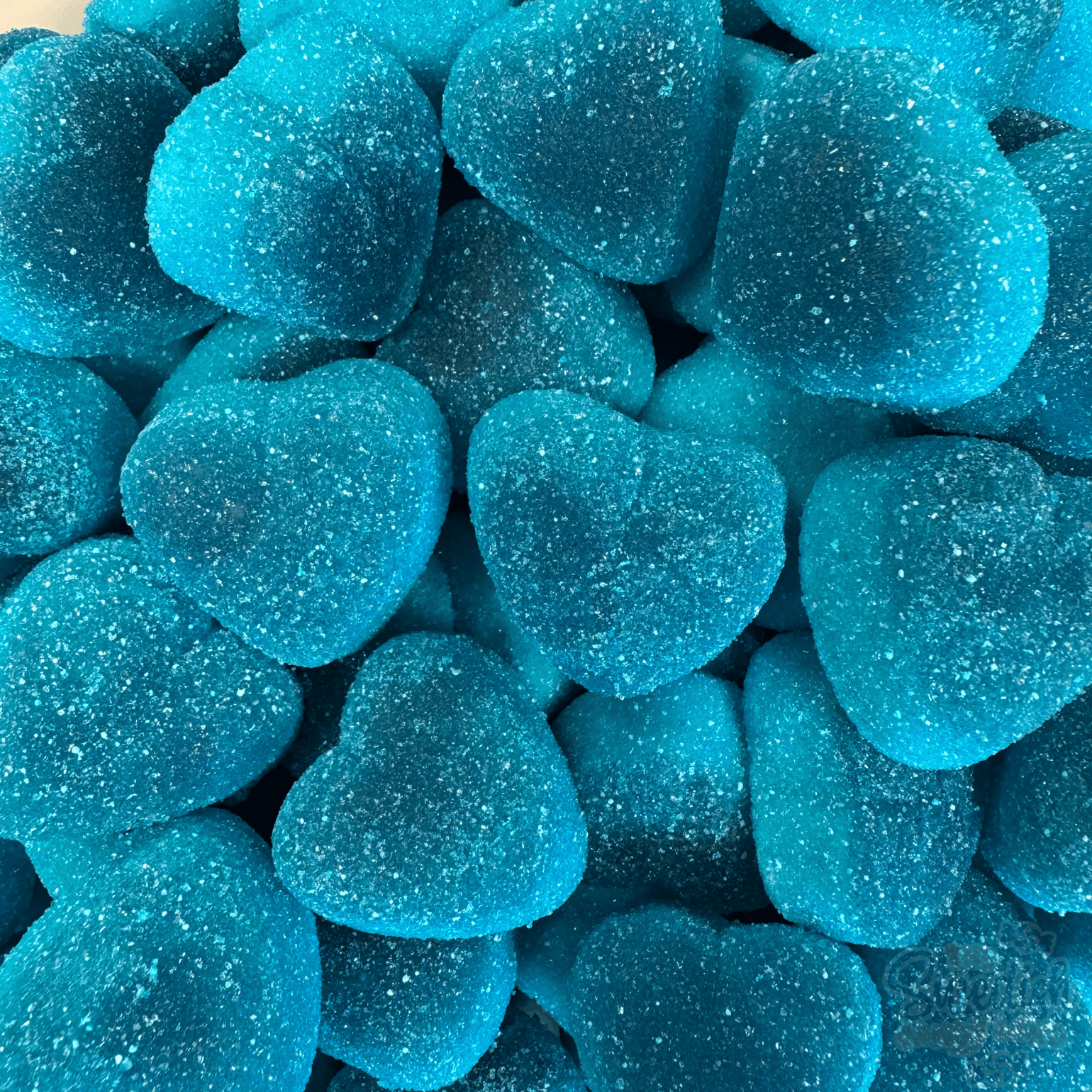 Filled Blue Raspberry Hearts – Swedish Candy Land